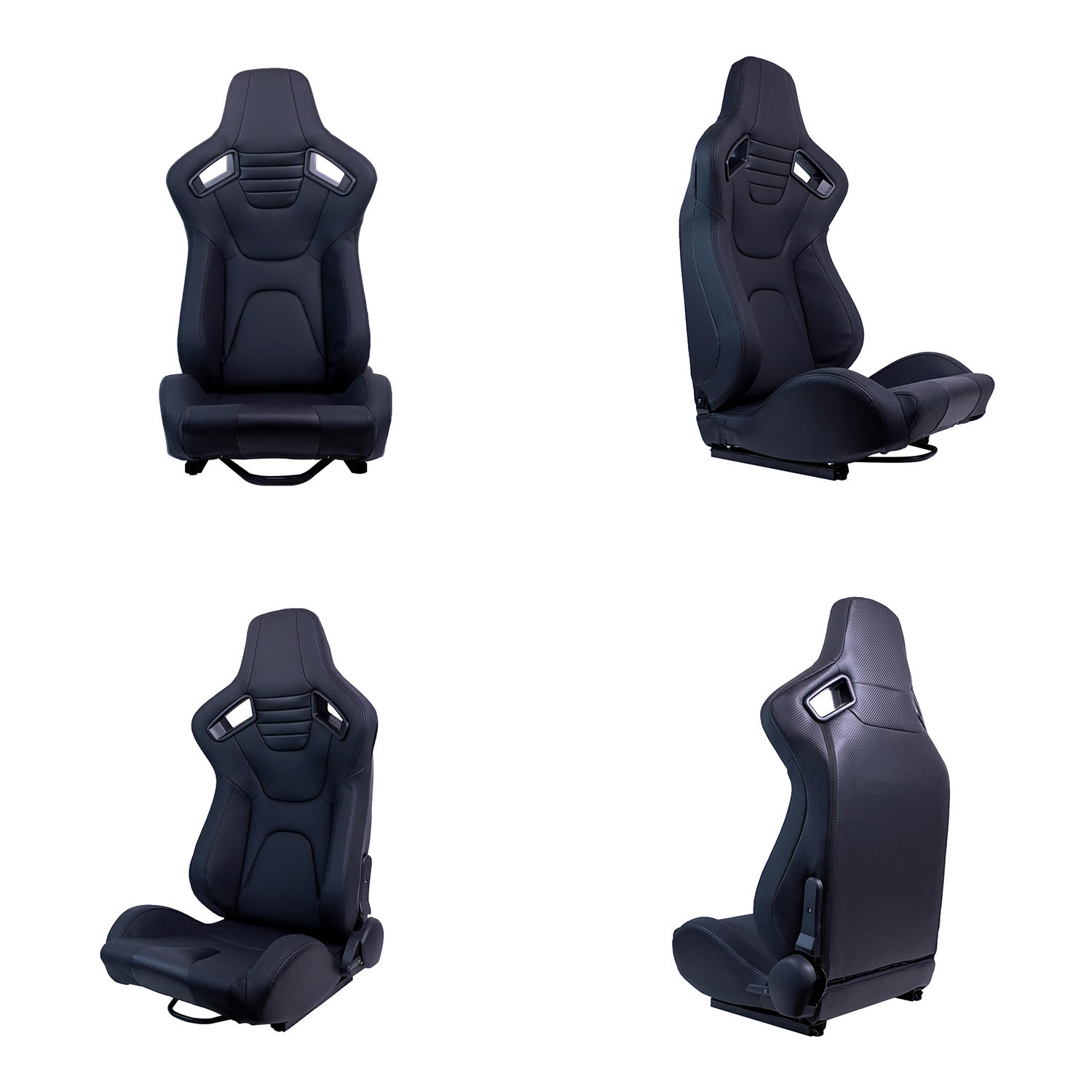 Auto Sports Bucket Seat Racing Seat Universal Fit Most Car Seats PVC ...