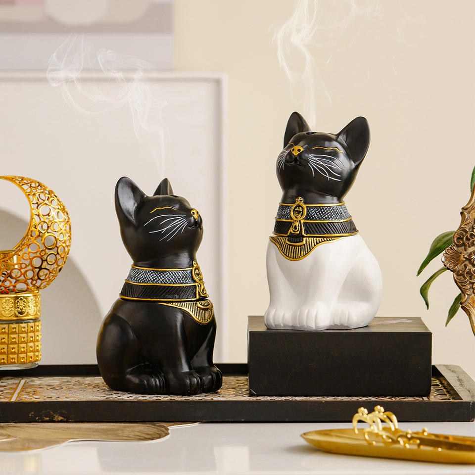Egyptian Cat Design Resin Aromatherapy Aroma Diffuser Middle Eastern ...