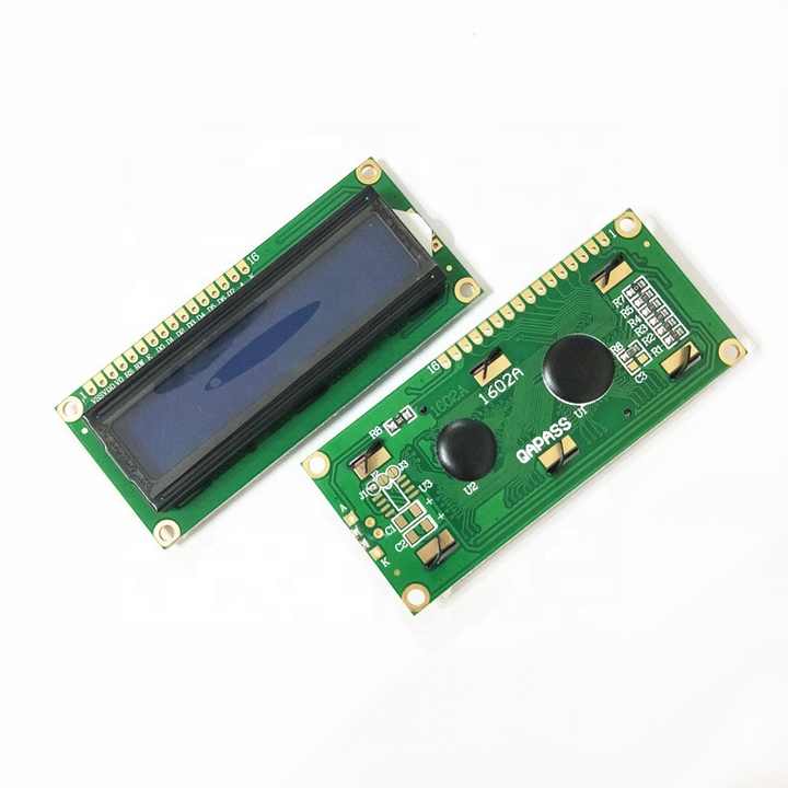 Blue Screen Font - LCD 1602A with White Text & Backlight