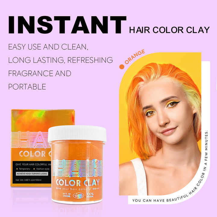 Hair Color Clay Temporary Natural Vegan Colorful Hair Paste Multi-color ...