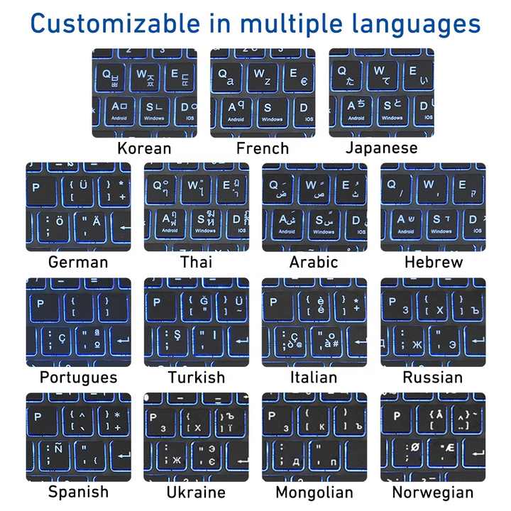 Tablet PC Blue-tooth Keyboard Mini Wireless Keyboard Mouse Keycaps ...