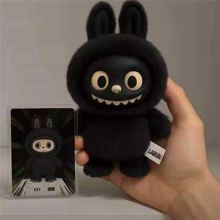 Carbon Black Labubu Original Pop Mart Authentic Labubu Plush Toys Blind ...