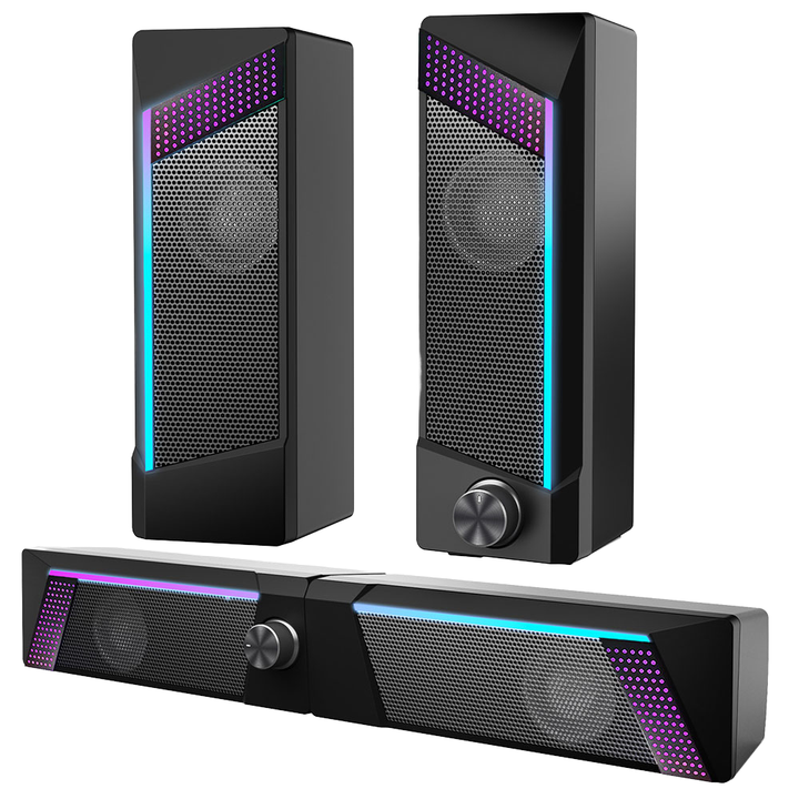 Portable RGB Desktop Subwoofer for PC & Laptop SKD CKD Audio Computer ...