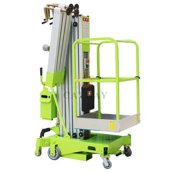 120kg 150kg Electrical Push Around Single Mast Lift Concrete Solar ...