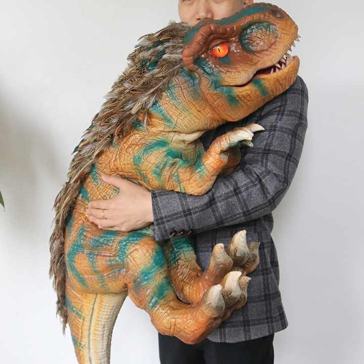 Realistic Cute Animatronic Dinosaur Hand Puppet, OEM