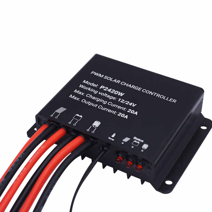 P2420W Helios 12V/24V PWM Solar Controller - 20A Waterproof IP68