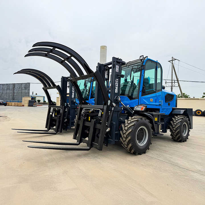 Hot Selling 2 Stage Mast Forklift Machine 3 Ton diesel Rough Terrain Forklift for Complex ...