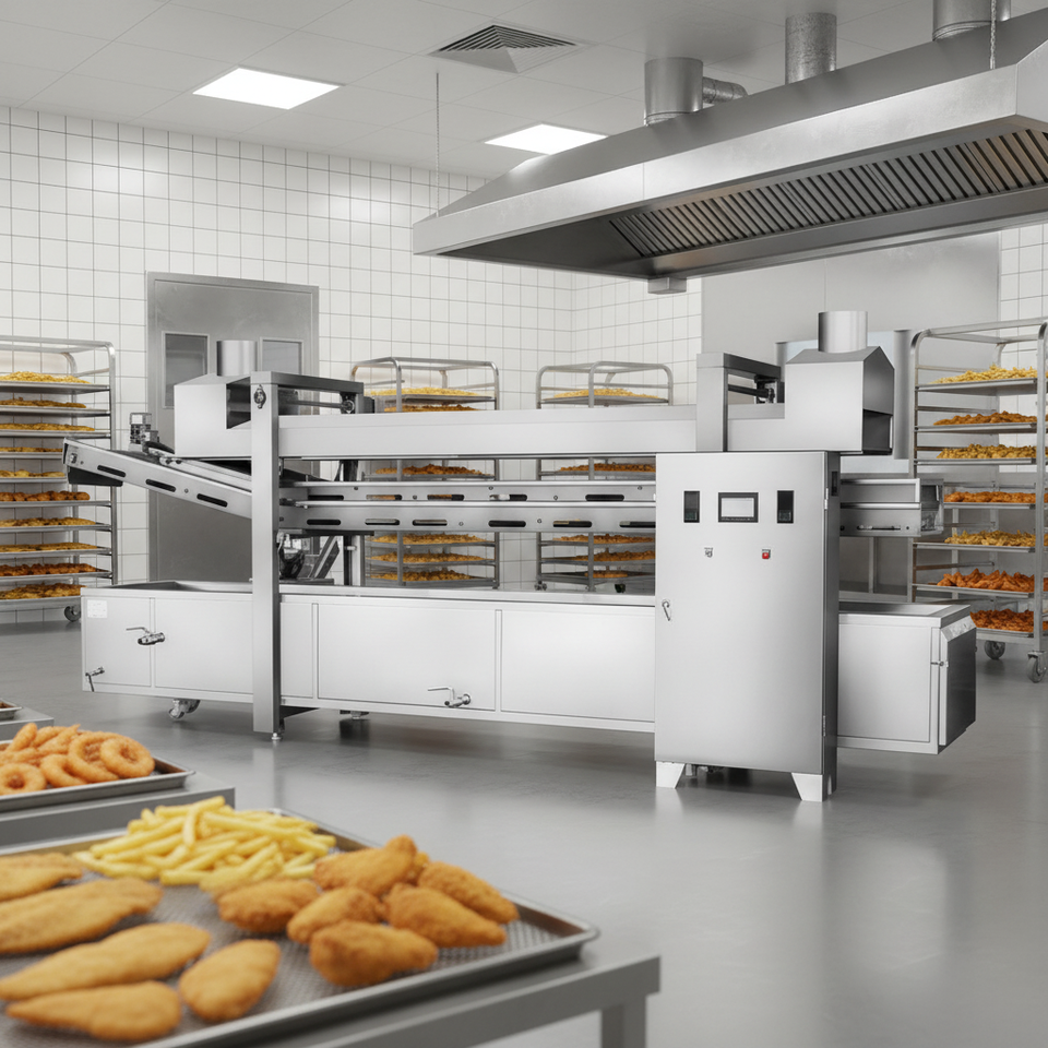 French Fries and Ketchup kfc Frying Machine Deep Frying Potato Chips ...