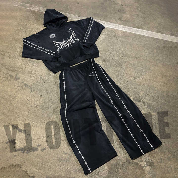 Custom Oversized Tracksuit - Streetwear Sun Faded Stripes