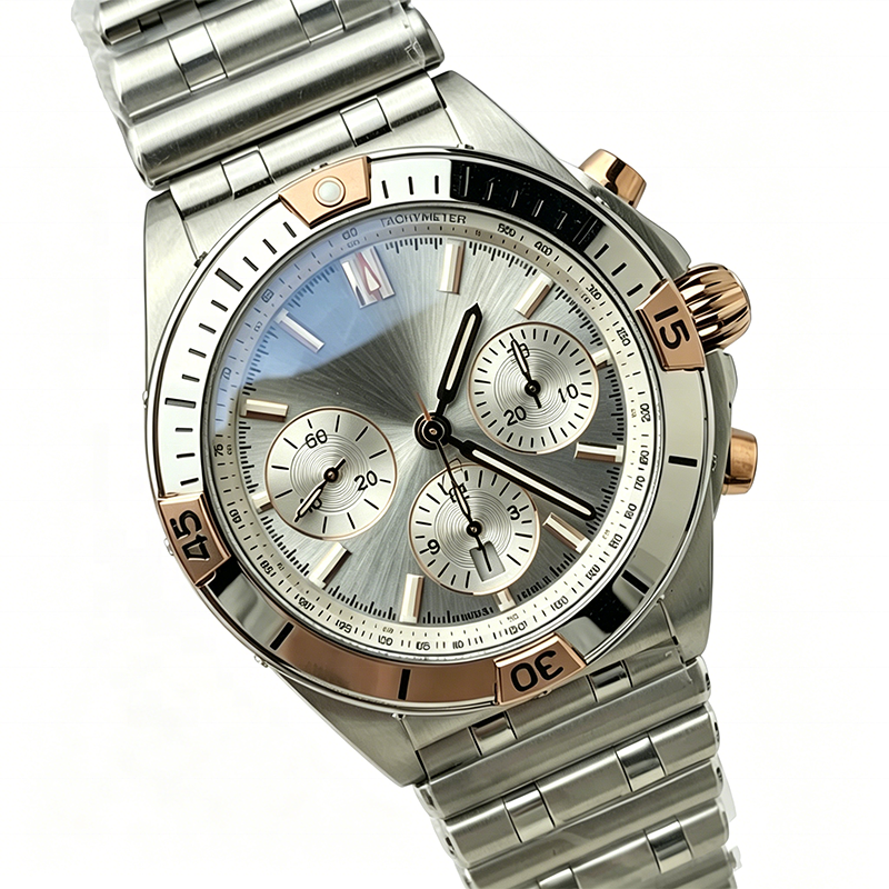 Automatic Mechanical Watch with Silver Sunburst Dial Stainless Steel ...