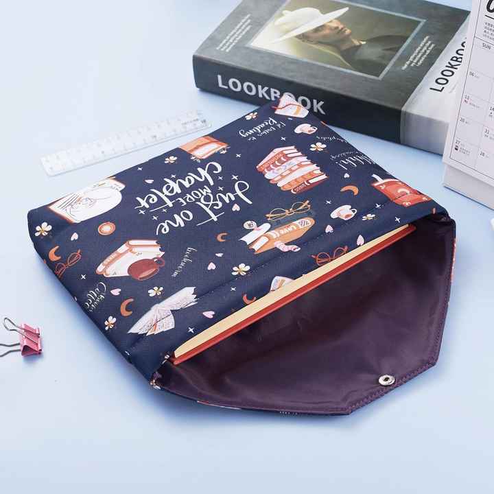 Custom Logo Polyester Fabric Flap Book Sleeve Sponge Padded Kindle ...