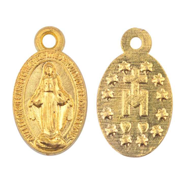 Gold Virgin Mary Charms - Catholic Pendants & Medals