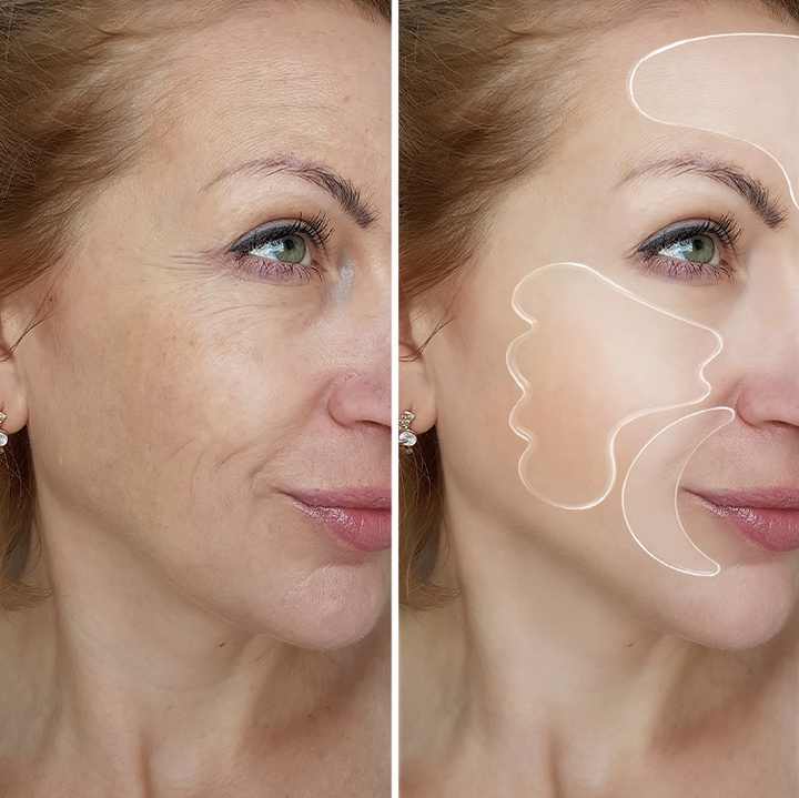 OEM Silicone Anti Wrinkle Pad Reusable Eye Forehead Neck Chest Pads ...