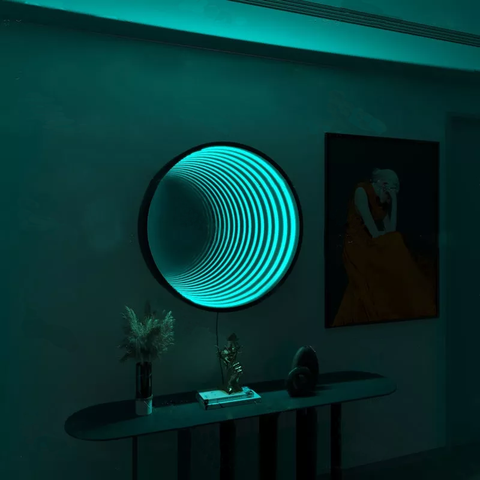 Mirror Tunnel Light LED Infinity Wall Mirror Frame with Multi Color ...