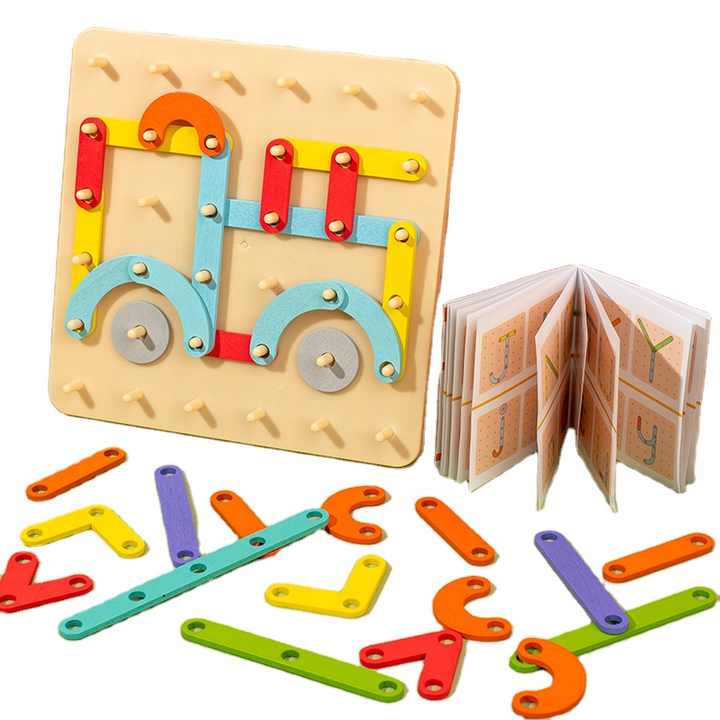 Wooden Number Cognitive Operation Bead Matching Game Early Education ...