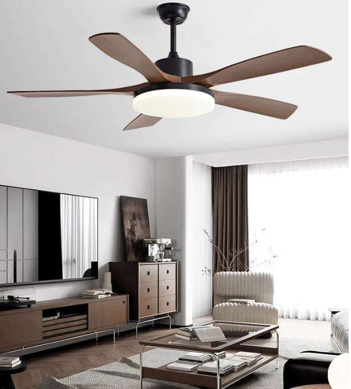 40-Inch DC Motor Ceiling Fan with LED Light 5 Blades Modern Design ...
