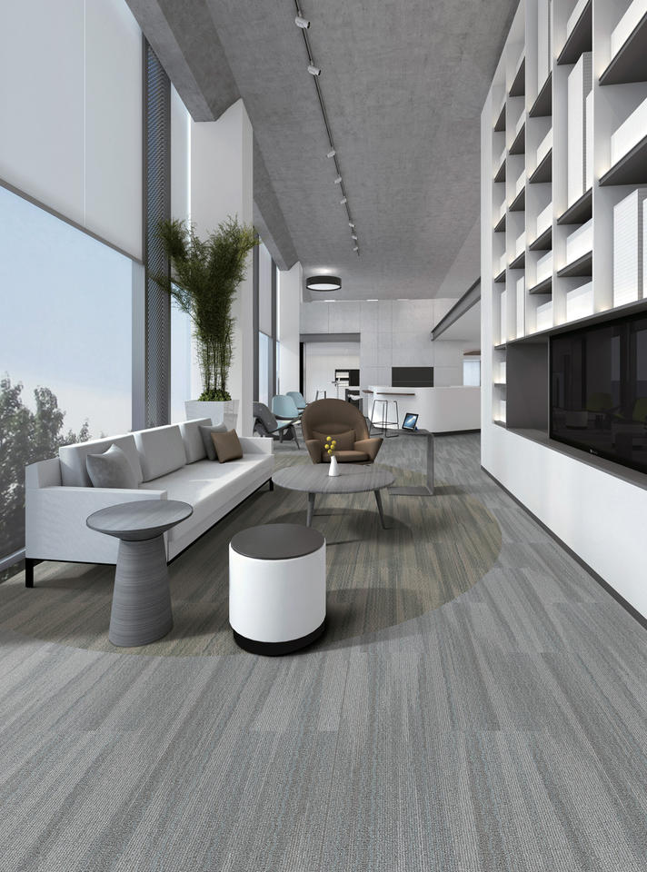 Buy Commercial Offices Carpet Tiles 50x50 Square Gray Art Floor PVC ...