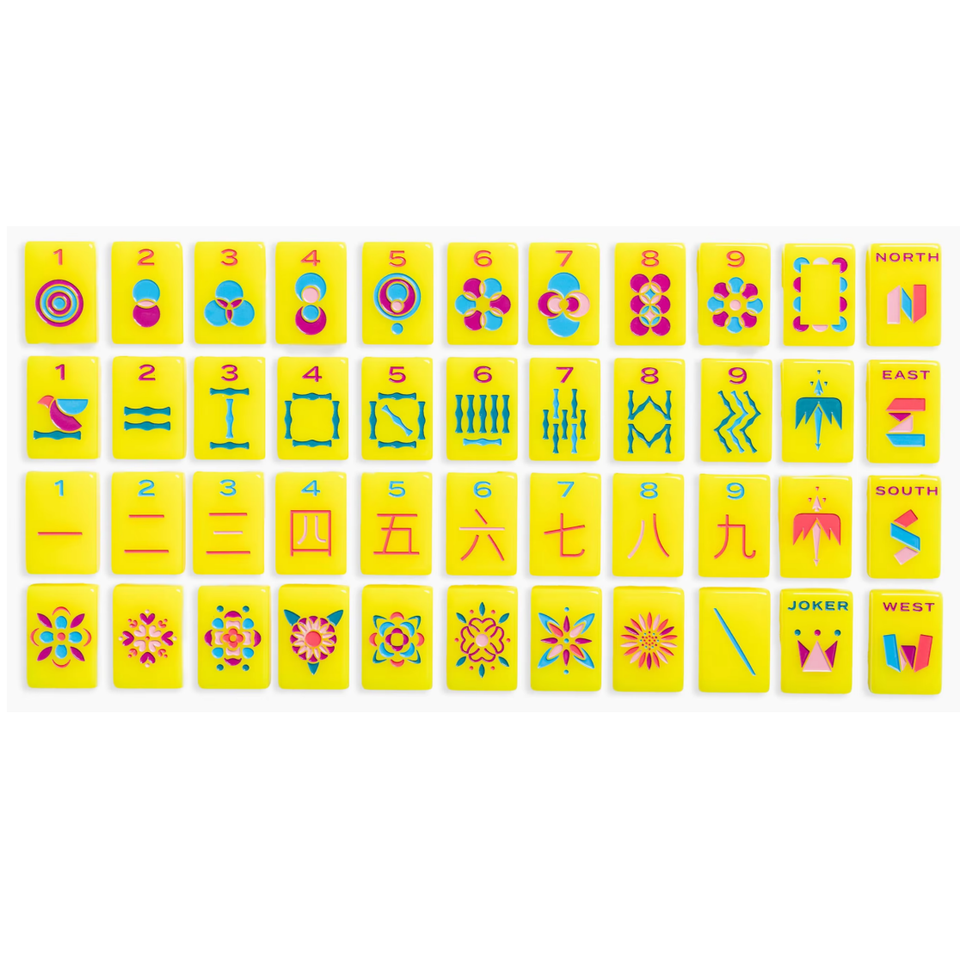 The Minimal Line Canary Yellow Mahjong Tiles Customized Children's ...