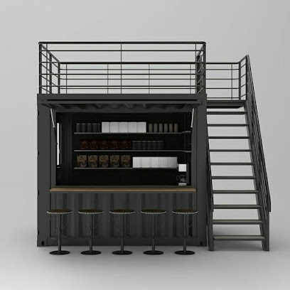 20ft/40ft Food Shipping Container Bar Restaurant 10ft Pop-up Kiosk Design