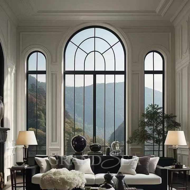 2025 Modern Fixed French Glass Window Iron Window Casement Window ...