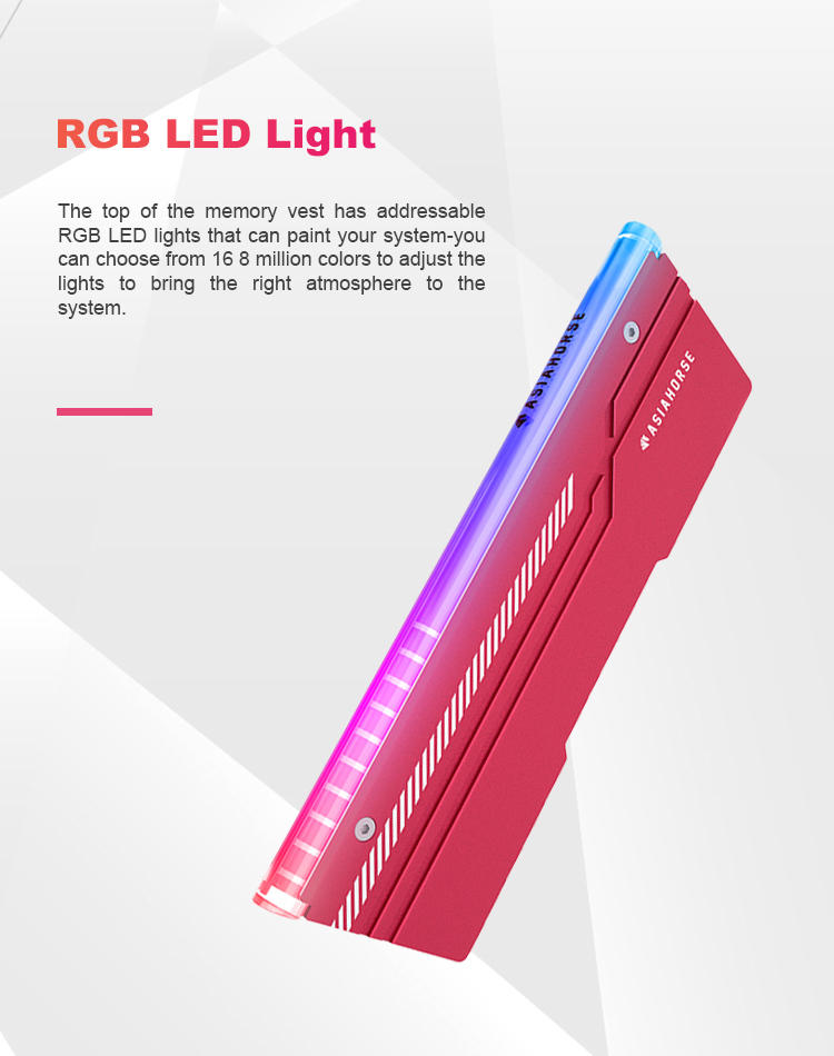 5v Argb Ram Cooler Colorful Lights Memory Module Radiator Cooling ...