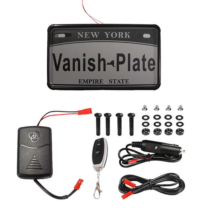 Black Fog License Plate Holder - Invisible Motorcycle Plate