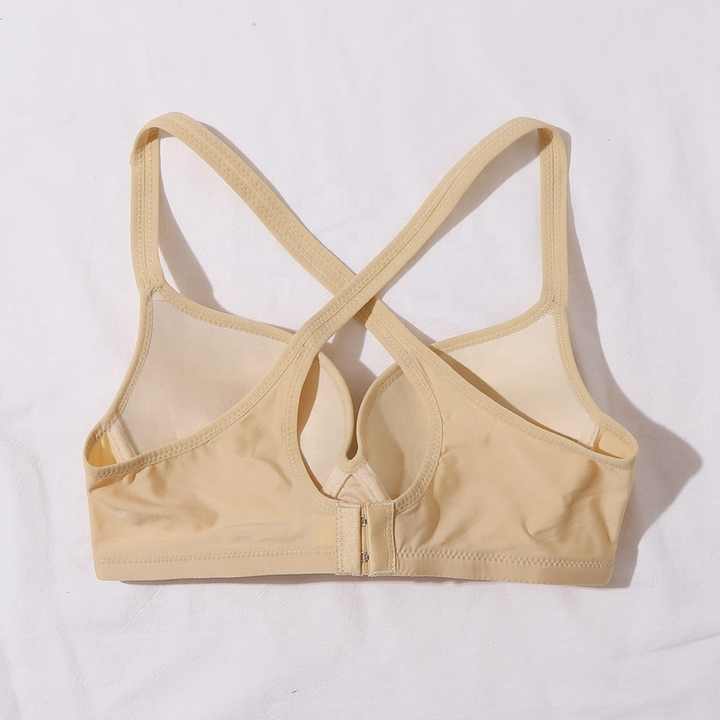 Factory Simple Back Cross Strap Breast Lift Underwear Push-Up Underwire ...