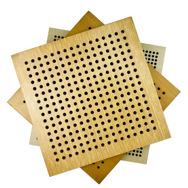 Panel de madera absorbente de sonido ecológico Panel de pared perforado ...