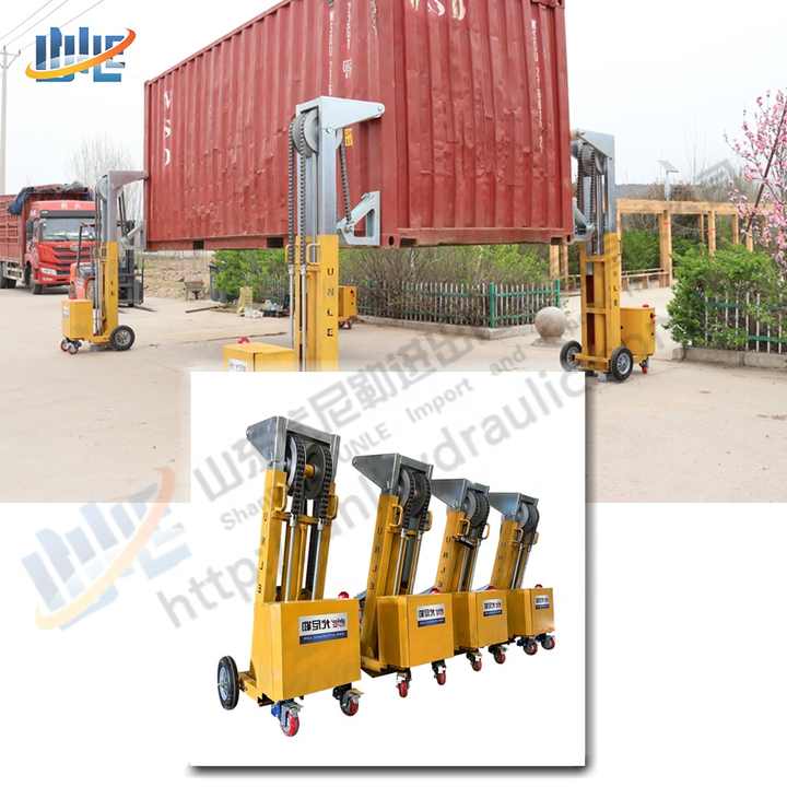 Four Legs Portable Iso Shipping Container Hydraulic Lifting Jack - 35 Tons