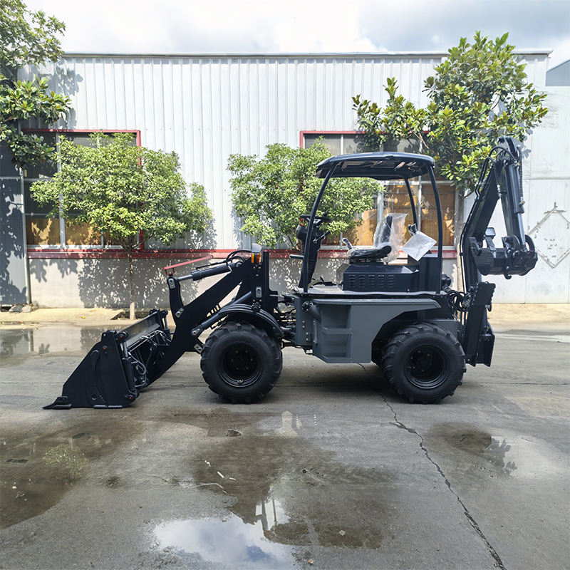 4x4 Articulated Backhoe Loader Excavator Towable Front Payloader for ...