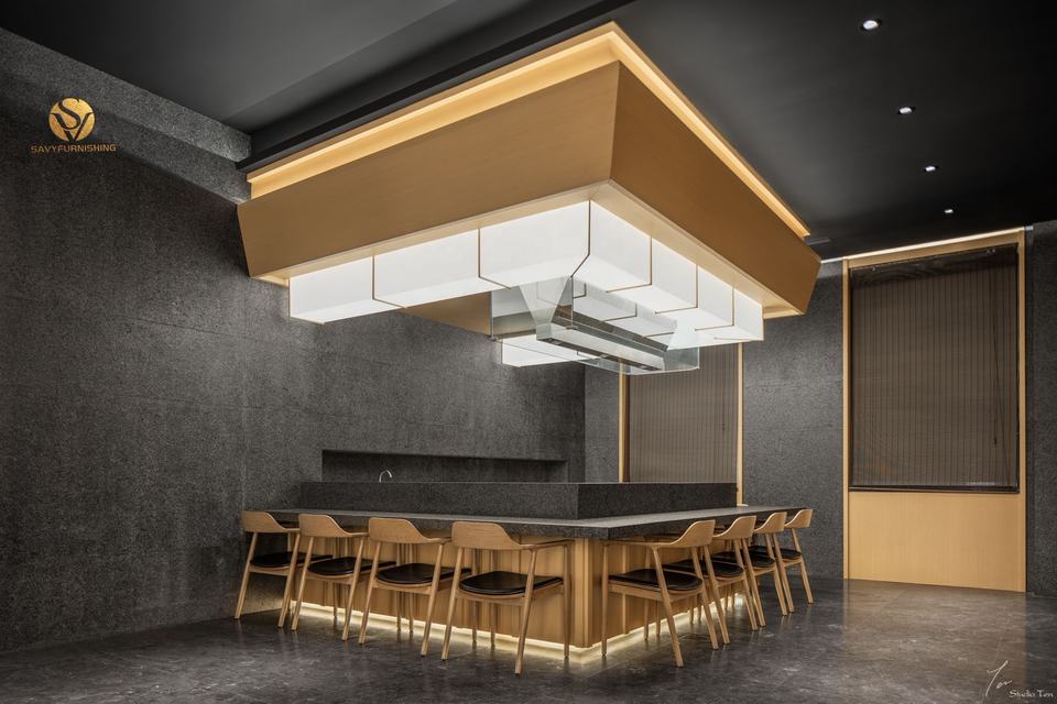 Modern Sushi Bar Counter for Japanese Restaurant Interior Design ...