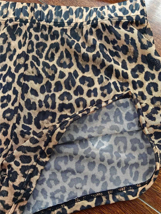 Sexy Leopard Print 2 Piece Sets Woman Outfit Spaghetti Strap Sleeveless ...