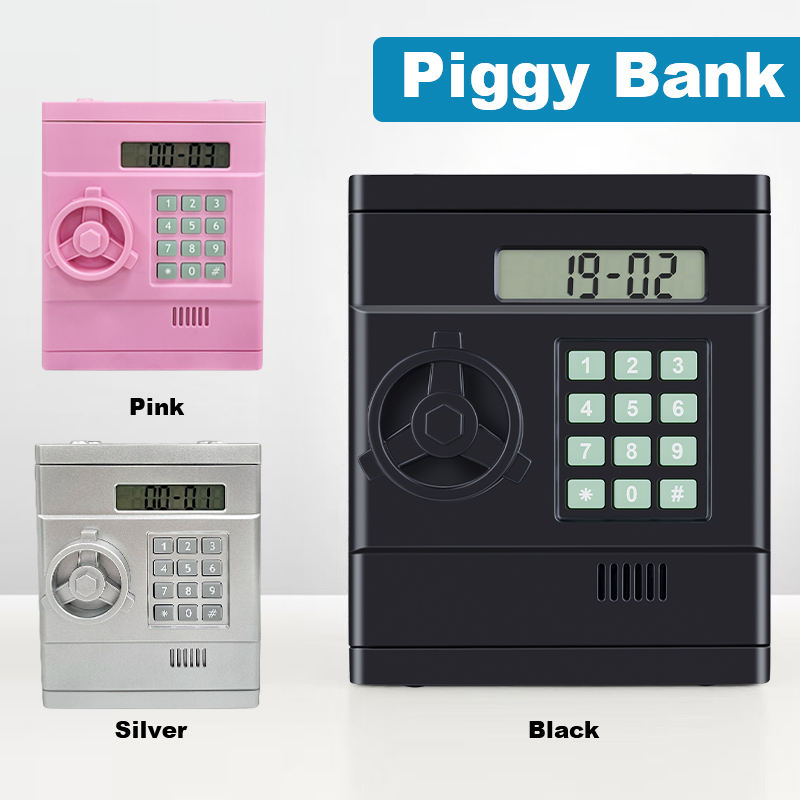 Smart Mini ATM Machine Piggy Bank for Children Scroll and Password ...
