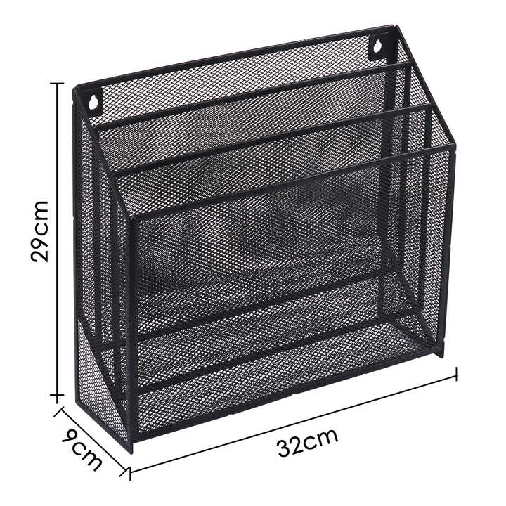 Foska Office Desk Organiser - Durable 3 Layer Mesh File Holder