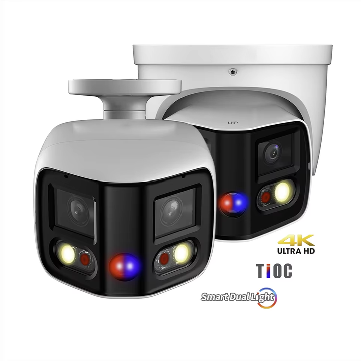 DH 8MP Dual Lens Turret Bullet 180° Wide Angle Security Alarm System ...