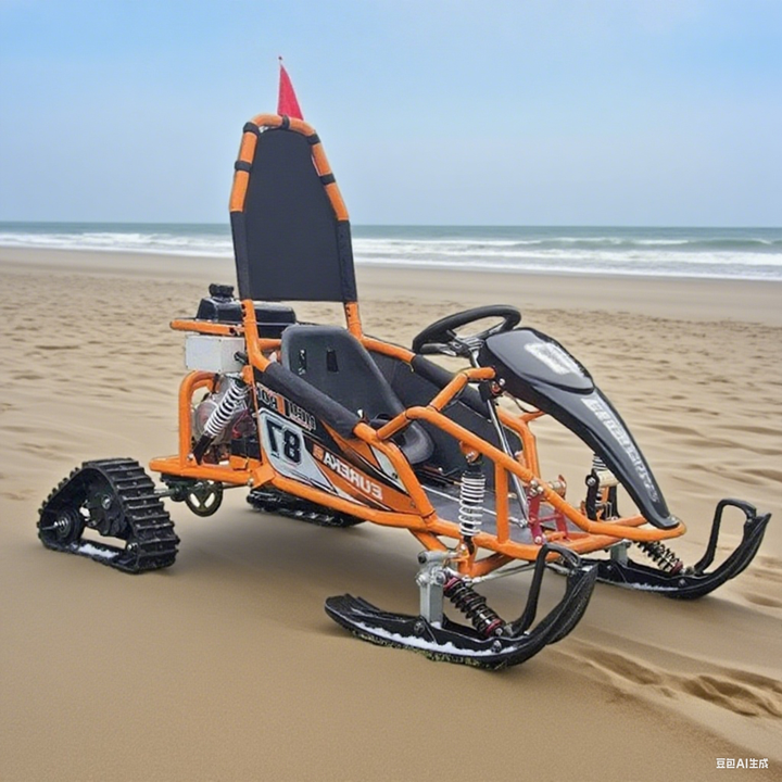 125cc Fuel Style 60km/h Snowy Ice Sled with Four-wheel Tracks Electric ...