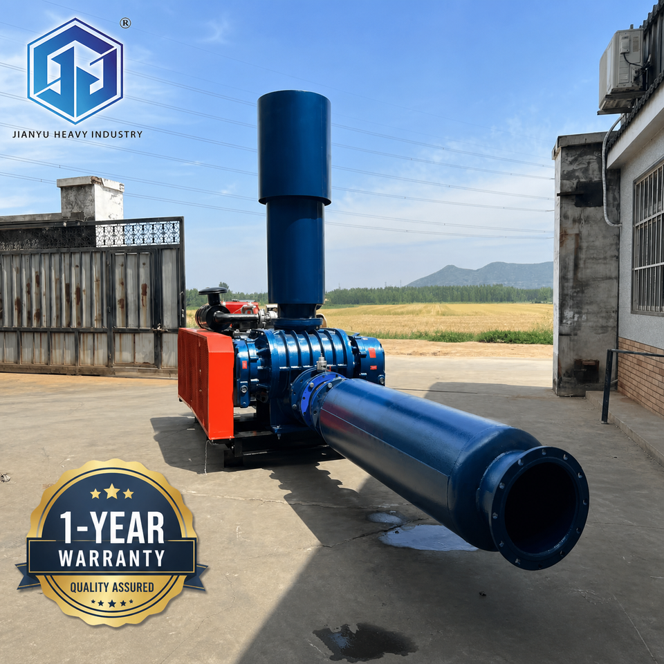 Heavy Duty Three-lobe Cast Iron Roots Blower for Wastewater Treatment ...