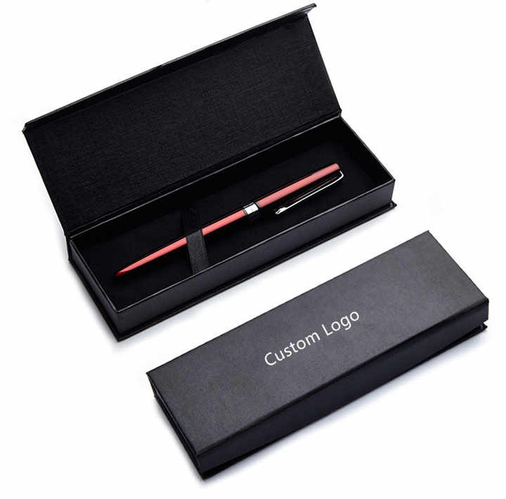 Custom Rigid Luxury Business Pen Packaging Magnetic Gift Box Logo Gold ...