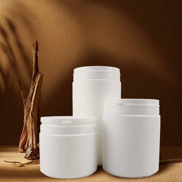 Tear of Cap HDPE Healthcare Supplement Cylinder Wide Mouth