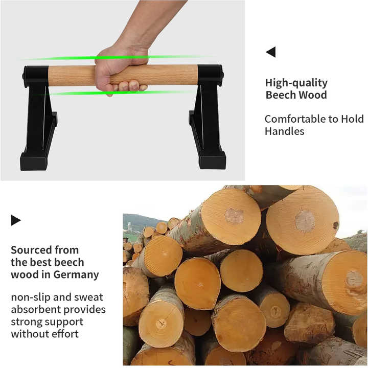 Anti-slip Handstand Bars for Calisthenics Fitness Wood Push up Bars ...