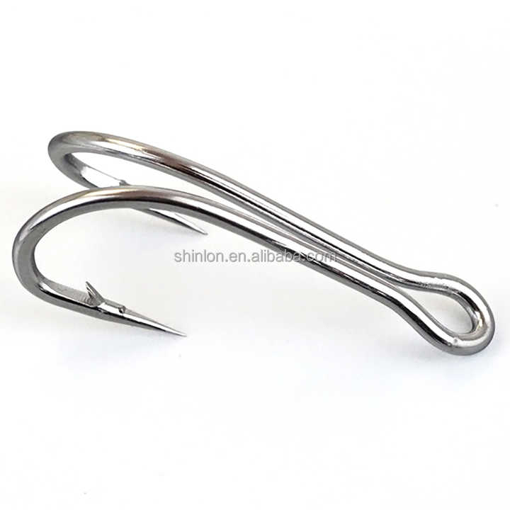 Fishing Hooks Saltwater Dual Double Hook High Stainless Steel Double ...