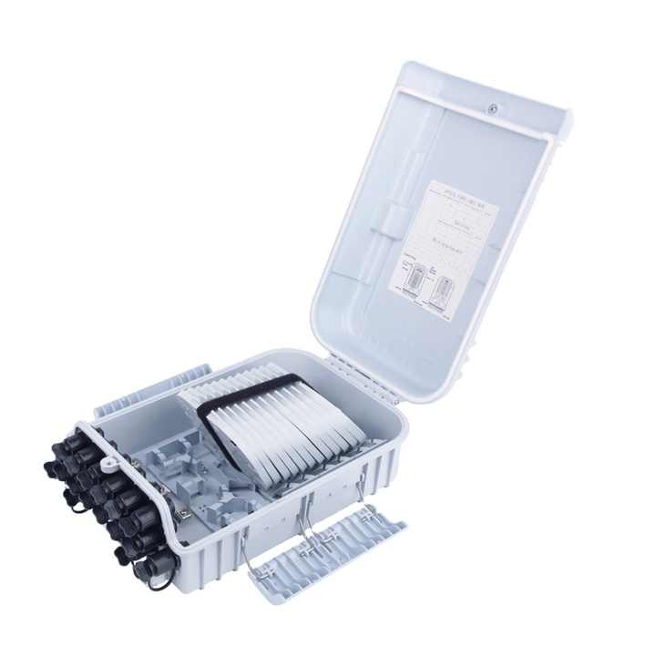 PC ABS 8 port fiber optic distribution box with 1 8 PLC splitter 12 core optical terminal box ...