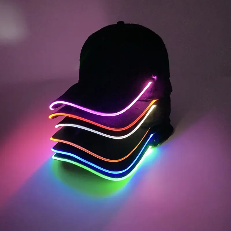 LED Light up Baseball Hat - Flashing Glow for Rave Parties