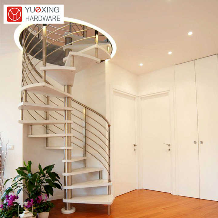Simple Design Glass Step Spiral Staircase - Modern & Durable