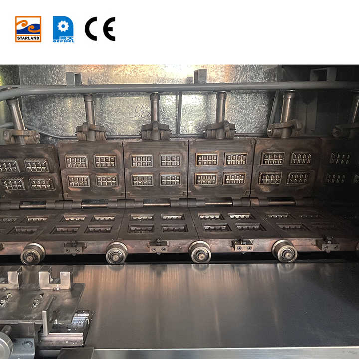 Automatic PLC Monaka Wafer Production Line New Condition Biscuit Baking ...
