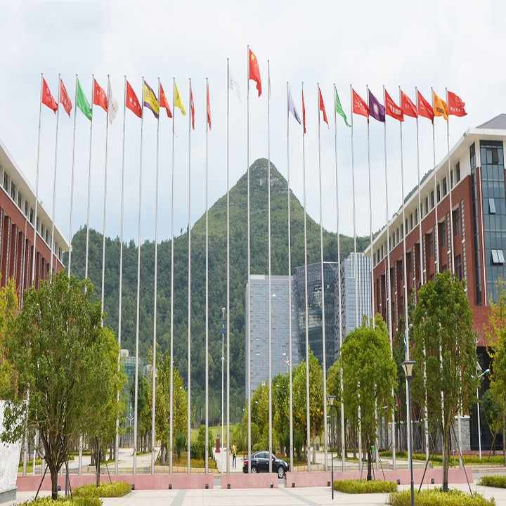 8 Meters Stainless Steel Flag Pole - 360 Degree Rotating