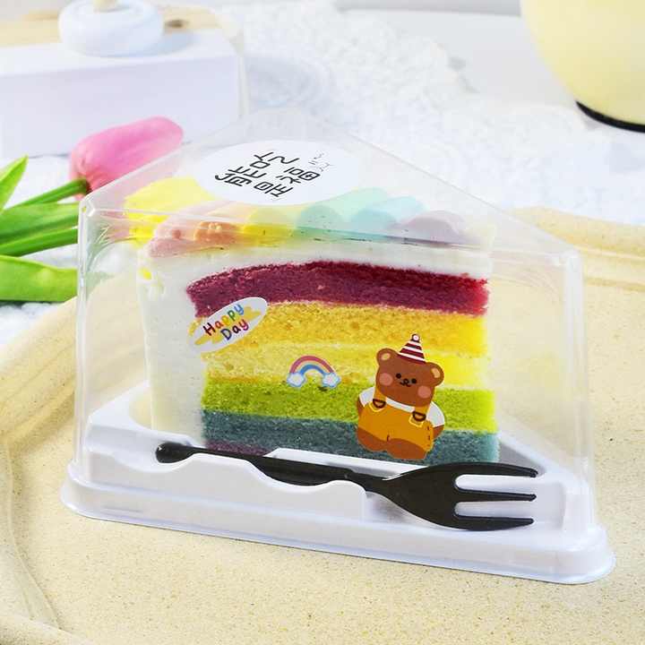 Clear Plastic Take-Away Triangle Cake Cheese Food Sandwich Container ...