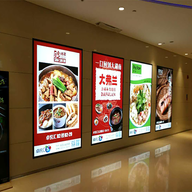 Rectangular Aluminum Frame LED Lightbox Hanging Decorative Advertising ...