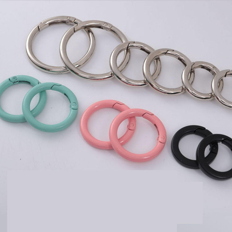 Zinc Alloy Spring Ring Open Ring Key Luggage Webbing Round Buckle Metal ...
