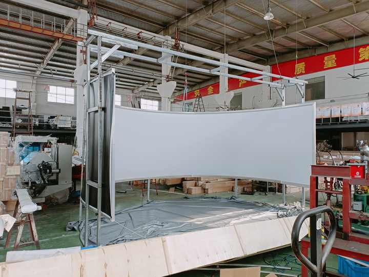 Curved Screen 4K HD Fixed Frame for Home Theater & Simulators